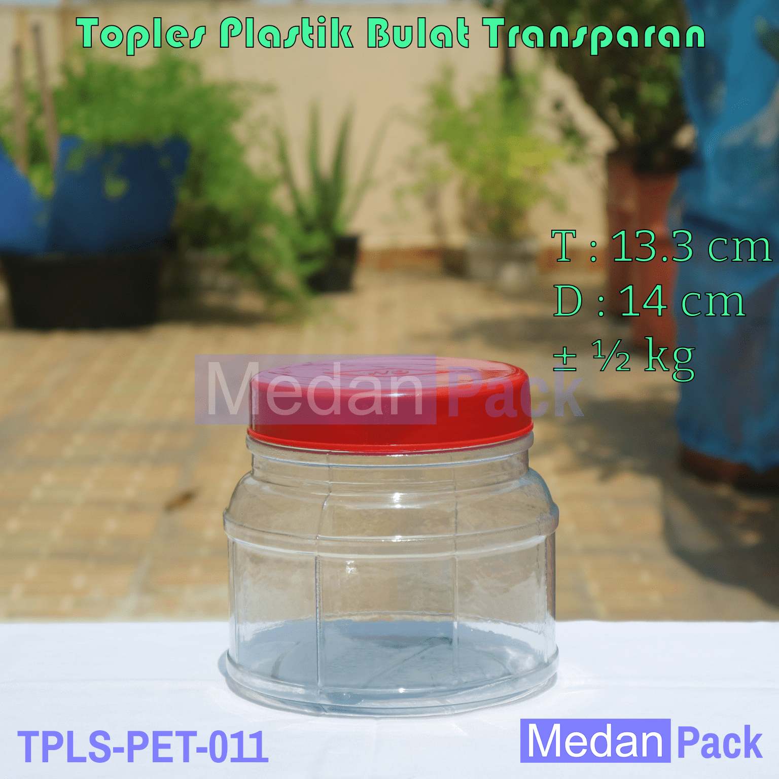 Toples Plastik Bulat Transparan 1/2 kg | Medan Pack
