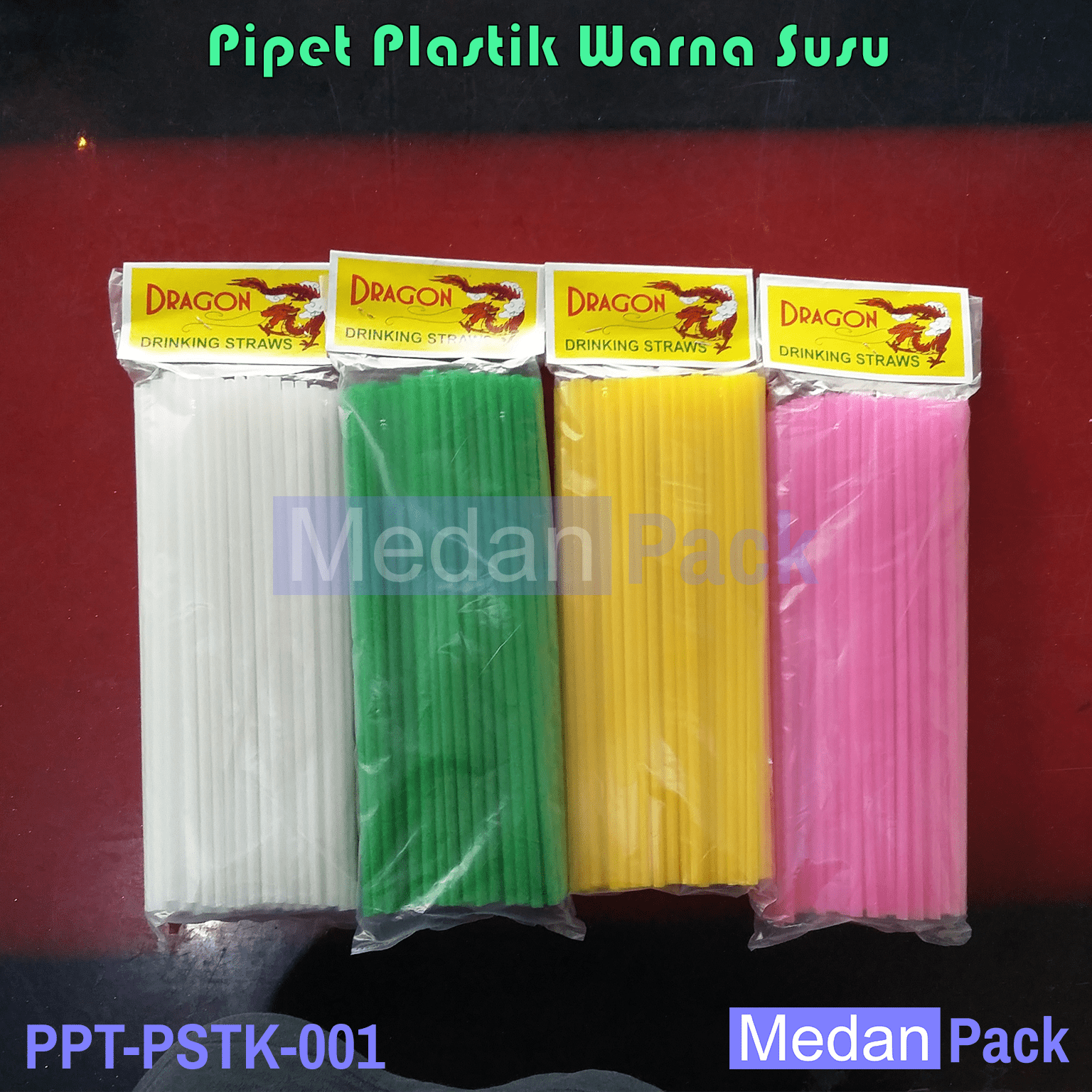 Pipet Sedotan Plastik Warna Susu Lurus | Medan Pack