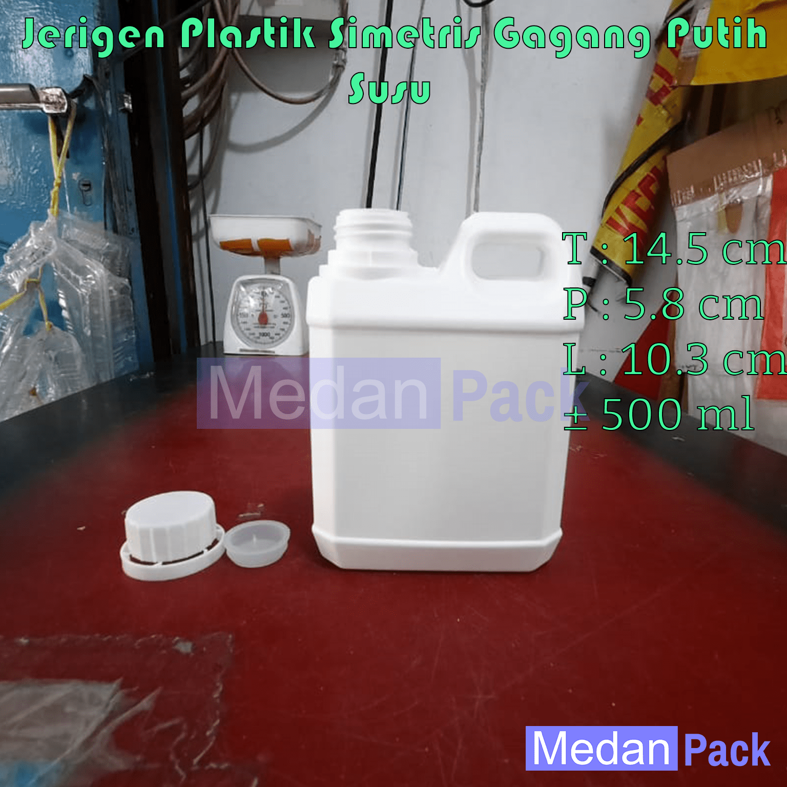 Jerigen Plastik Putih Susu 2T AY 500 ml | Medan Pack